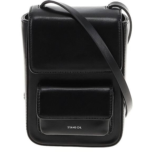 Stand Oil | Bags | Nwot Stand Oil Black Leather Chubby Crossbody Bag ...